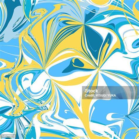 여름 대리석 완벽 한 패턴열 대 벡터 일러스트 레이 션 배경 노란색 파란색 그리고 흰색 계절에 대한 스톡 벡터 아트 및 기타 이미지 Istock
