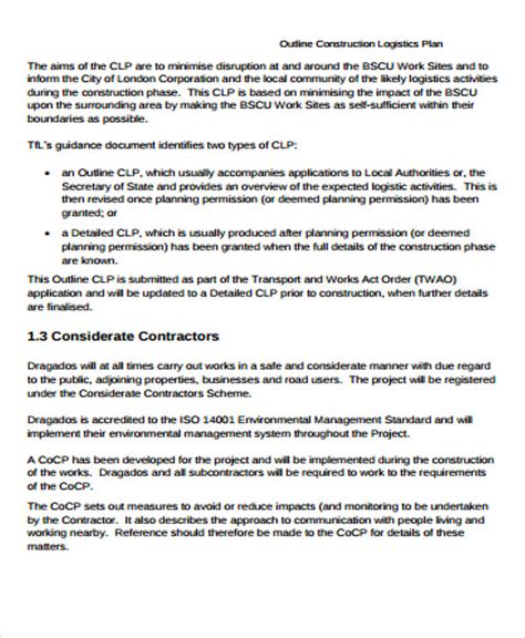 Logistics Rfp Template