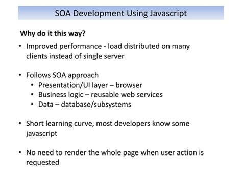Soa Development Using Javascript Ppt