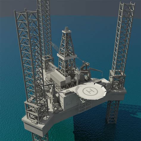 석유 플랫폼 3d 모델 80 3ds Fbx Obj Max Free3d