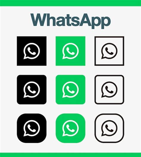 Vetor de conjunto de ícones do whatsapp Vetor Premium