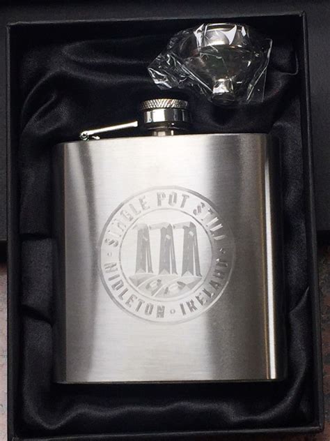 Midleton Irish Whiskey Logo Hip Flask 6oz Stainless Steel Single Pot