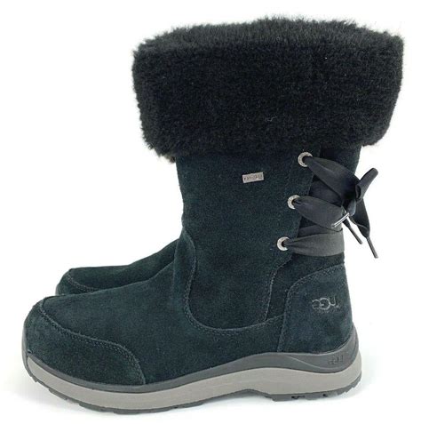 Ugg Ingalls Waterproof Leather Womens Snow Boots Black