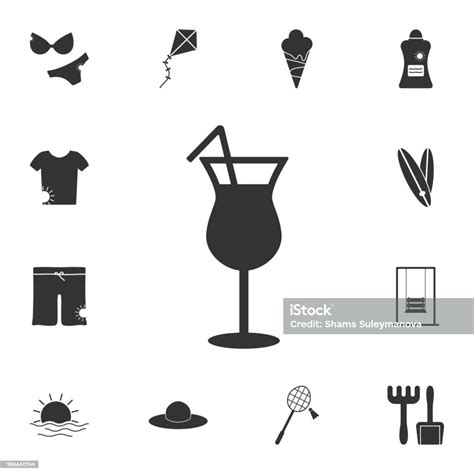 칵테일 아이콘입니다 여름 삽화의 상세한 설정 합니다 프리미엄 품질 그래픽 디자인 아이콘입니다 웹사이트 웹 디자인 모바일 응용 프로그램 모음 아이콘 중 하나 그리기에 대한