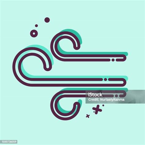 아이콘 공기 흐름 에어컨 기호와 관련이 있습니다 Mbe 스타일 심플한 디자인 편집 가능 간단한 그림 3차원 형태에 대한 스톡 벡터 아트 및 기타 이미지 Istock