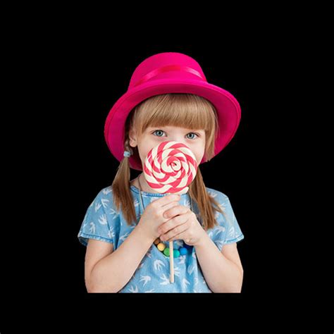人物照片图案欧美女孩照片拿棒棒糖的女孩戴帽子女孩 烫画库