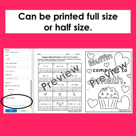 Integer Operations Mixed Review Color By Number Printable Activity
