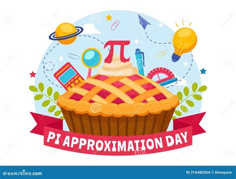 Pi Approximation Day Vector Illustration On July 22 With Mathematical