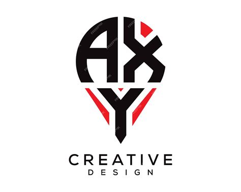 Premium Vector Axy Letter Location Shape Logo Design