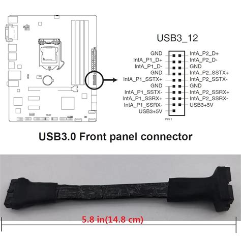 Great Choice Products Usb 3 0 Header Splitter Extension Cable Computer Internal Motherboard Usb