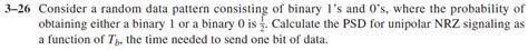 Solved 3 26 Consider A Random Data Pattern Consisting Of