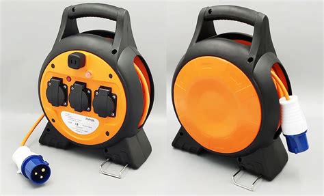 Iec 60309 Plug 16 Amps Hookup Adapter Cord Reel 3 Outlet French Sockets 2 Usb Output Charging