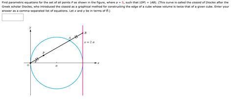 Solved Find Parametric Equations For The Set Of All Points P