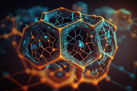 Premium Photo Hexagonal Abstract Background Connection To The Global Networkgenerative Ai