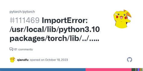 Importerror Usrlocallibpython310dist Packagestorchlib