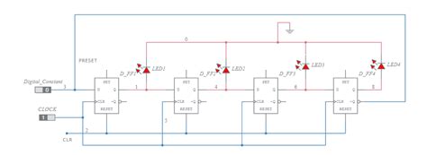 DS Lab Bit Ring Counter Using D FF Multisim Live