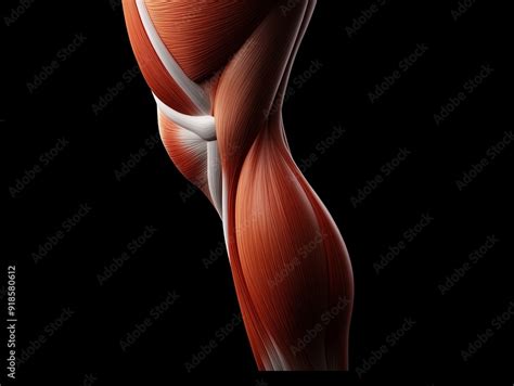 Detailed View Of The Hamstring Muscles With Sciatic Nerve Connections
