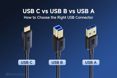 Usb C Vs Usb B Vs Usb A How To Choose The Right Usb Connector