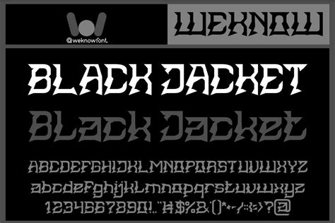 Black Jacket Light Font Xfontspro
