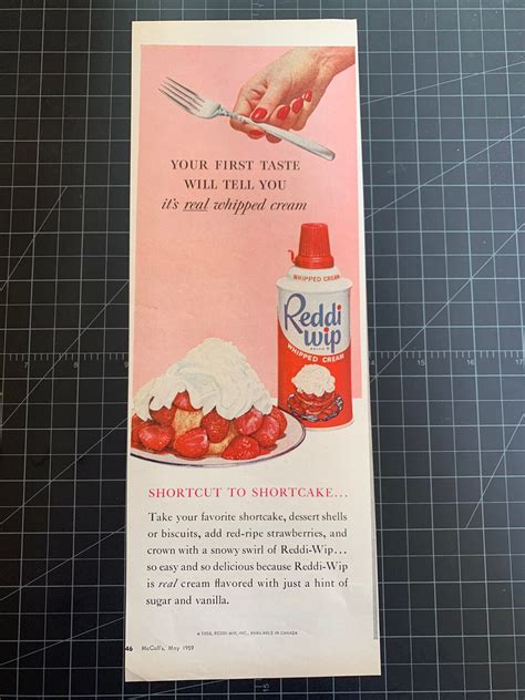Vintage 1959 Reddi Wip Print Advertisement Etsy