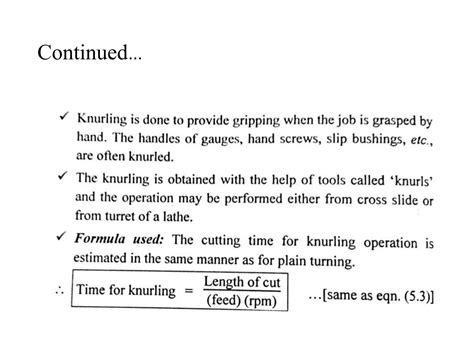 MACHINING TIME CALCULATION PPTX MACHINING TIME CALCULATION PPTX