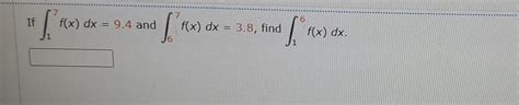 Solved If Sex F X Dx And Br F X Dx Find From Chegg Com