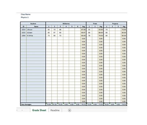 30 Free Gradebook Templates TemplateArchive