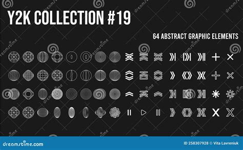 Universal Trendy Geometric Linear Shapes Set Stock Vector