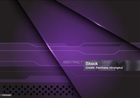 추상 보라색 금속 중첩 사이버 디자인 현대 미래 기술 배경 벡터 일러스트 게이머에 대한 스톡 벡터 아트 및 기타 이미지 게이머 고체 보라색 Istock