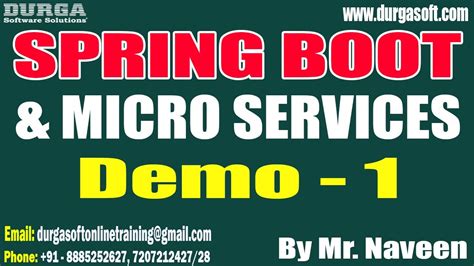 Spring Boot And Micro Services Tutorials Demo 1 By Mr Naveen On