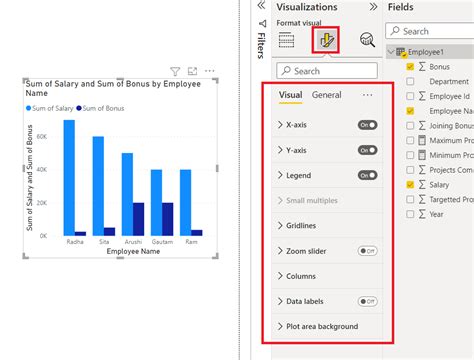 Power Bi Format Clustered Column Chart Geeksforgeeks
