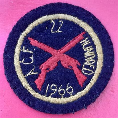 Army Cadet Force 1966 22 Shooting Cloth Badge Steady The Buffs Militaria
