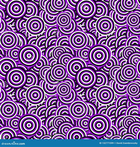 Seamless Abstract Circle Pattern Design Background Colored Vector Graphic Stock Vector