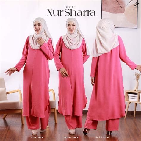 Suit Nur Sharra Off White Baju Kurung Modest Fashion Online Shopping