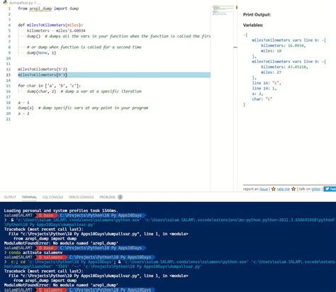 Modulenotfounderror No Module Named Arepl Dump Issue Almenon Arepl Vscode Github