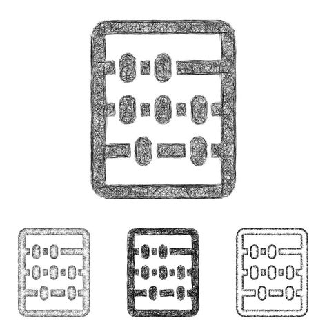 주판 아이콘 세트 스케치 라인 아트 벡터 Ai Eps Uidownload