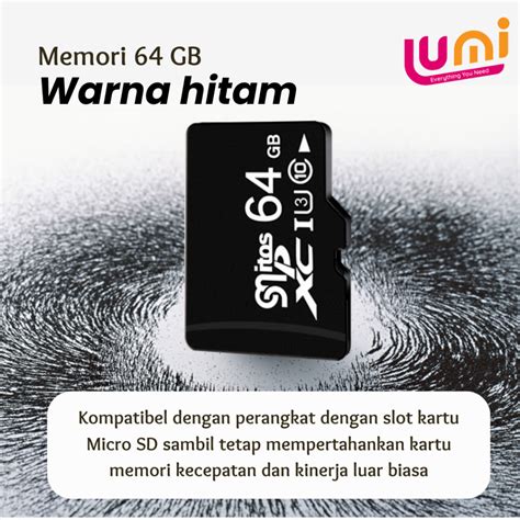 Jual Micro SD 32GB 64GB 128GB Memory Card Micro SD Untuk Kamera CCTV Original Penyimpan Data
