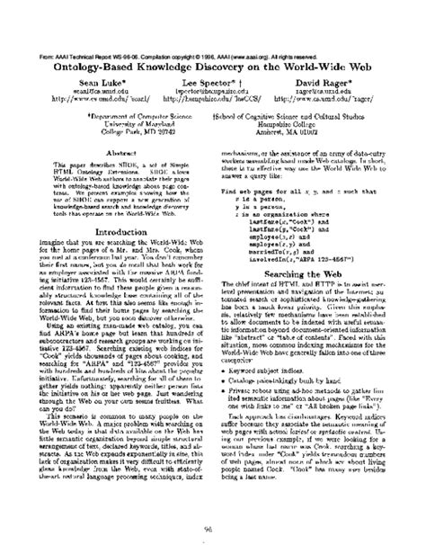 Pdf Ontology Based Knowledge Discovery On The World Wide Web