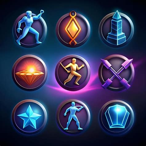 Set Of 6 Vibrant 3d Icons Perfect For Game Ui Design Or Mobile App Development Premium Ai