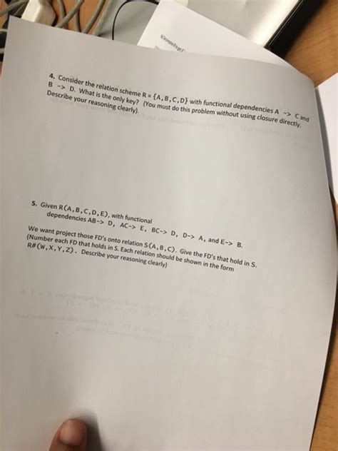 solved consider the relation scheme r {a b c d} with