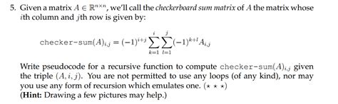 5 Given A Matrix A E Rnxn Well Call The