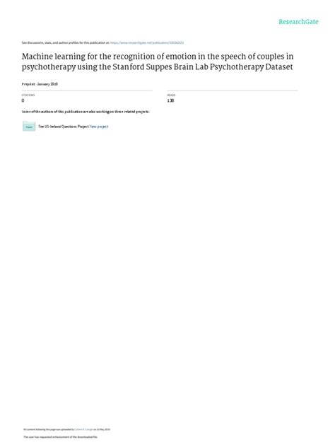 Machine Learning For The Recognition Of Emotion In Pdf Cross Validation Statistics Variance