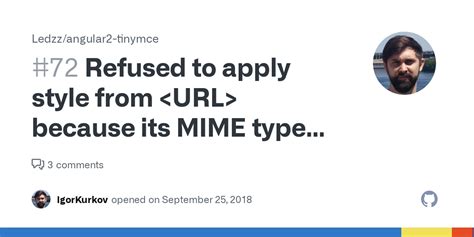 Refused To Apply Style From Because Its Mime Type Texthtml Is Not
