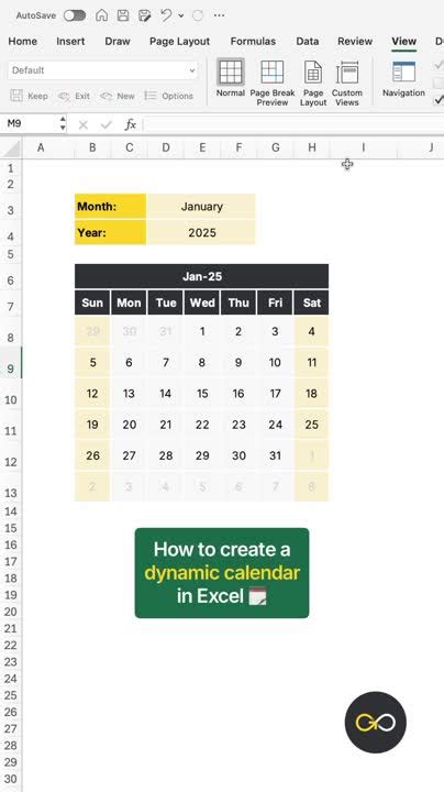 Learn Microsoft Excel On Linkedin How To Create A Dynamic Calendar In