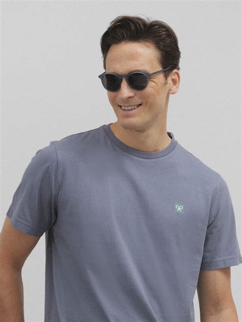 blue racket check t shirt