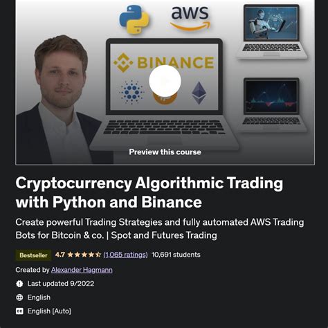 cryptocurrency algorithmic trading with python and binance shopee