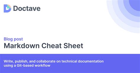 Markdown Cheat Sheet