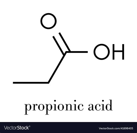 Propionic Acid Propanoic Acid Molecule Used Vector Image