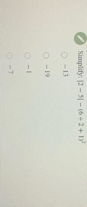 Solved Simplify 25 62 1 2 13 19 1 7 Chegg Com