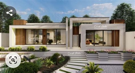 Pin By Ntq Geo On طابق واحد Modern House Facades House Outside Design Village House Design